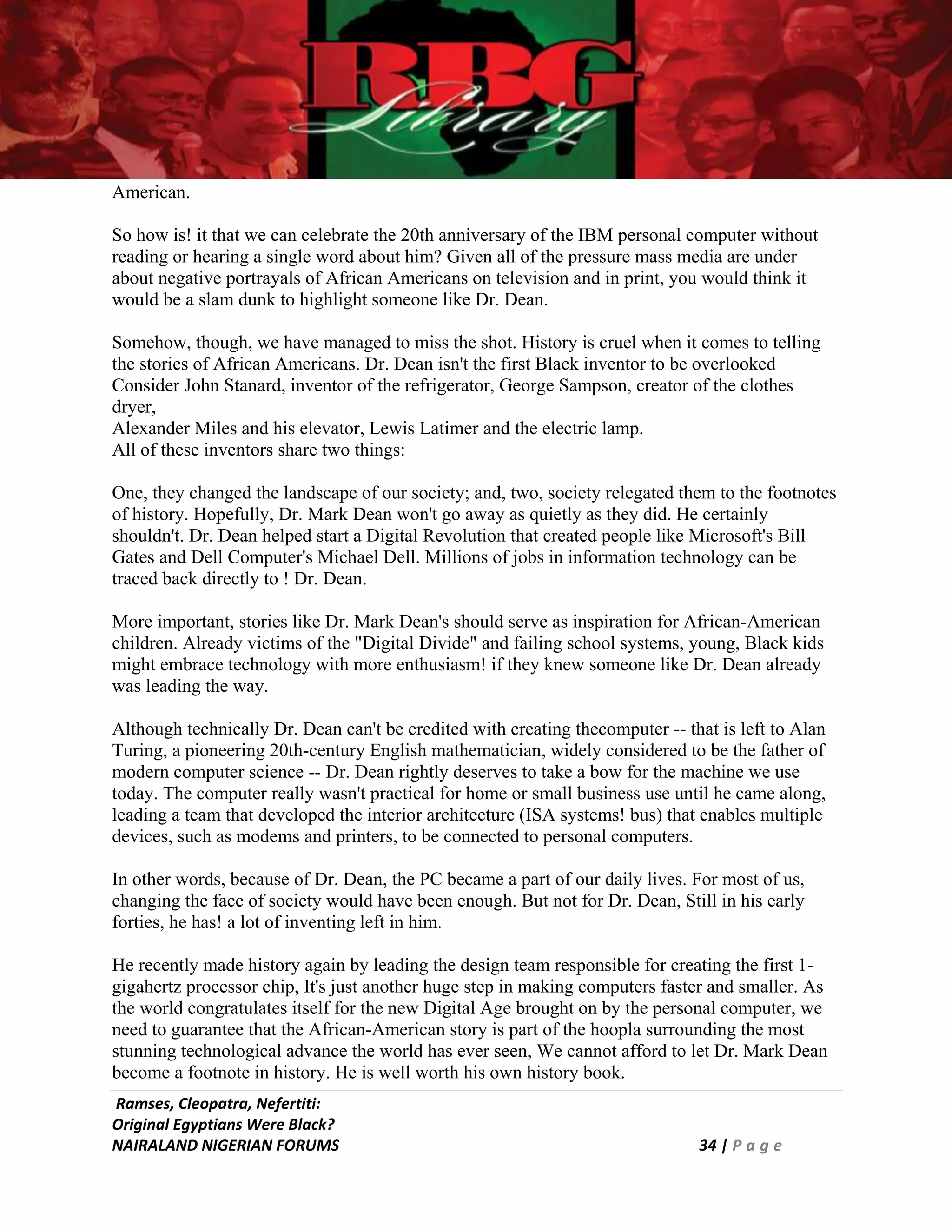 Ramses, Cleopatra, Nefertiti| Original Egyptians Were Black? | PDF