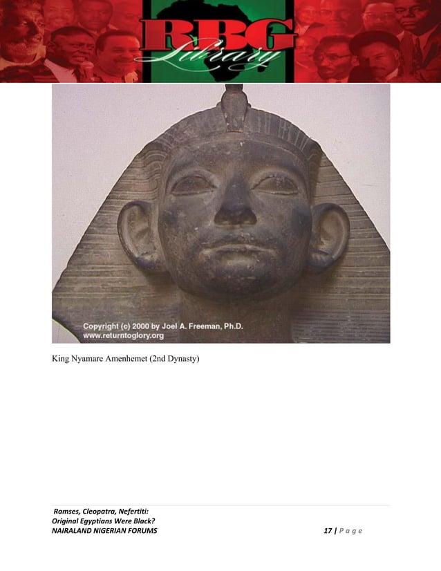 Ramses, Cleopatra, Nefertiti| Original Egyptians Were Black? | PDF
