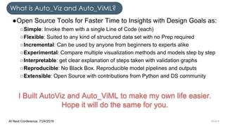 Auto visualization and viml | PPTX