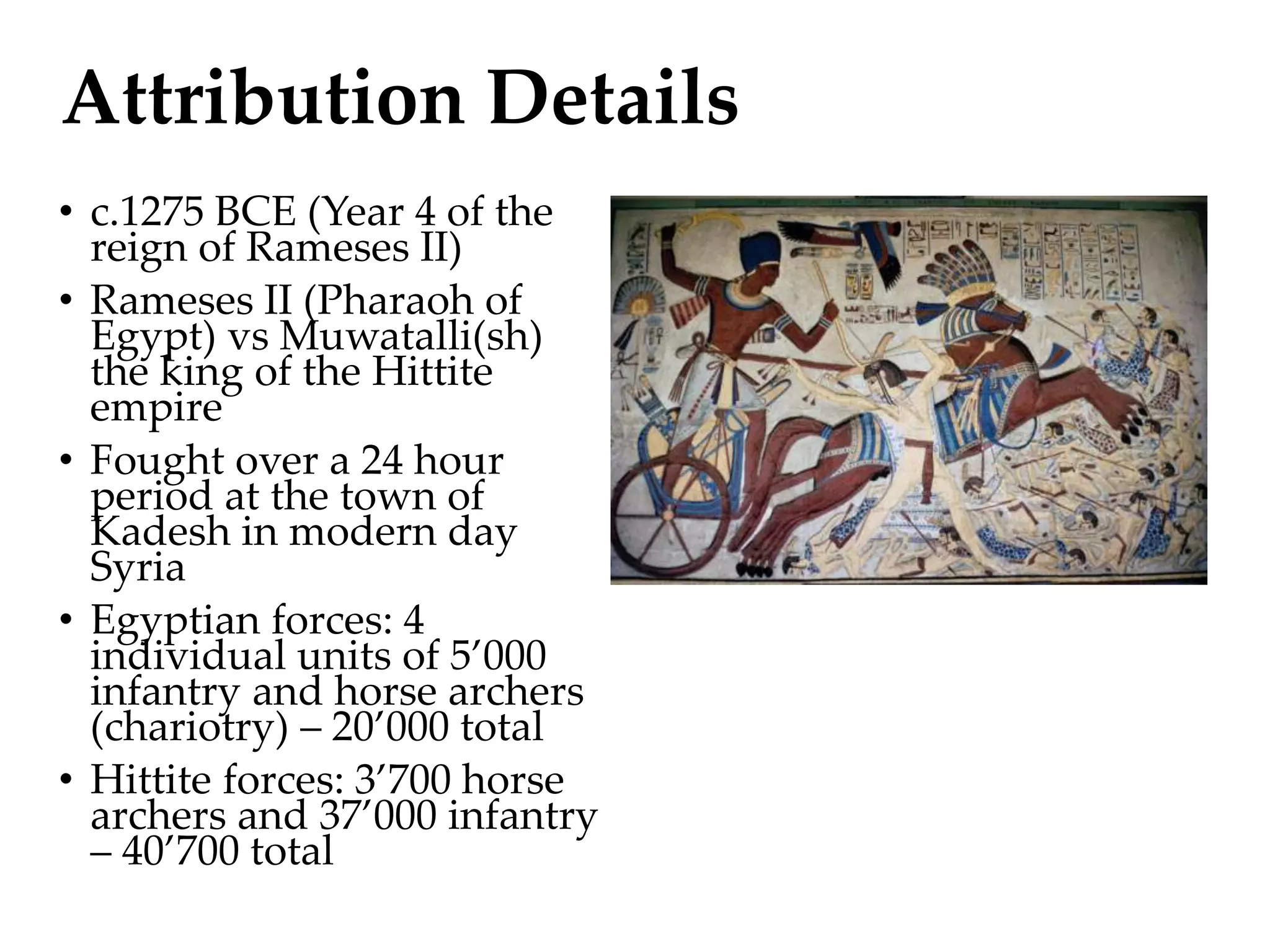 LATIN: THE BATTLE OF KADESH - RAMSES II | PPTX
