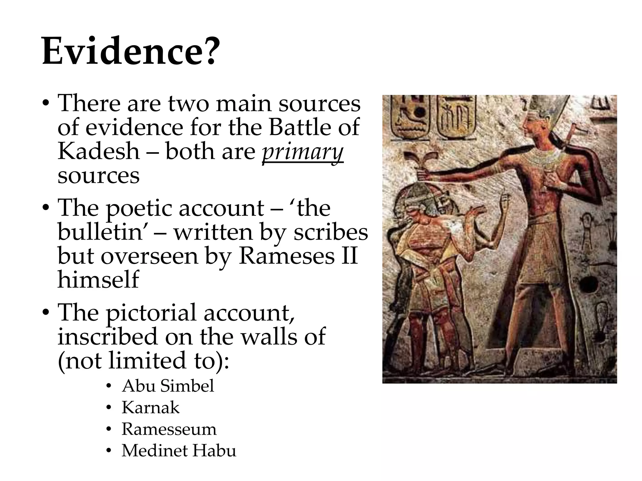 LATIN: THE BATTLE OF KADESH - RAMSES II | PPTX