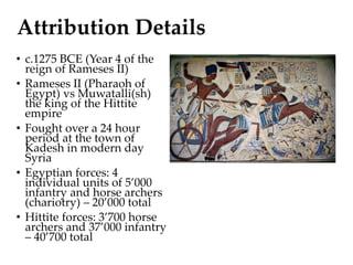 LATIN: THE BATTLE OF KADESH - RAMSES II | PPTX