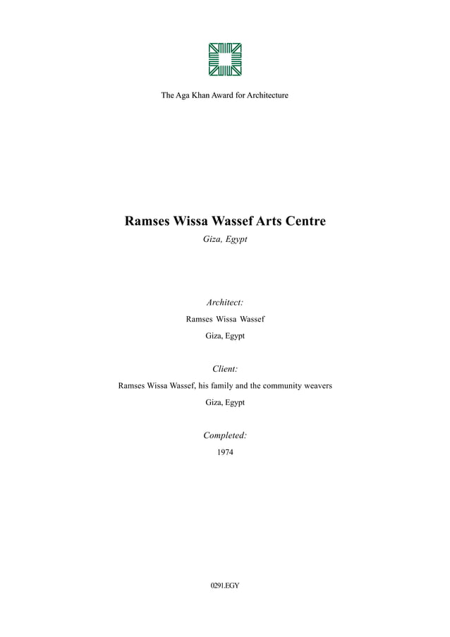 Ramses wissa wassef arts centre | PDF | Music | Entertainment