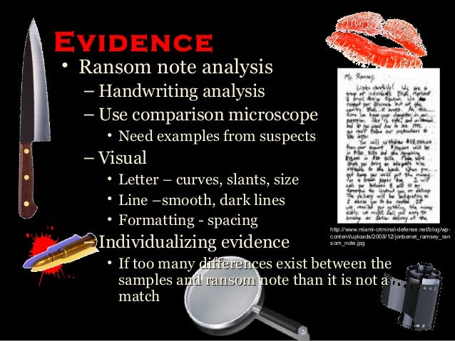 Jonbenet Ramsey Ransom Note Comparison Disguised Handwriting: