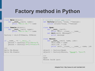 Patterns in Python