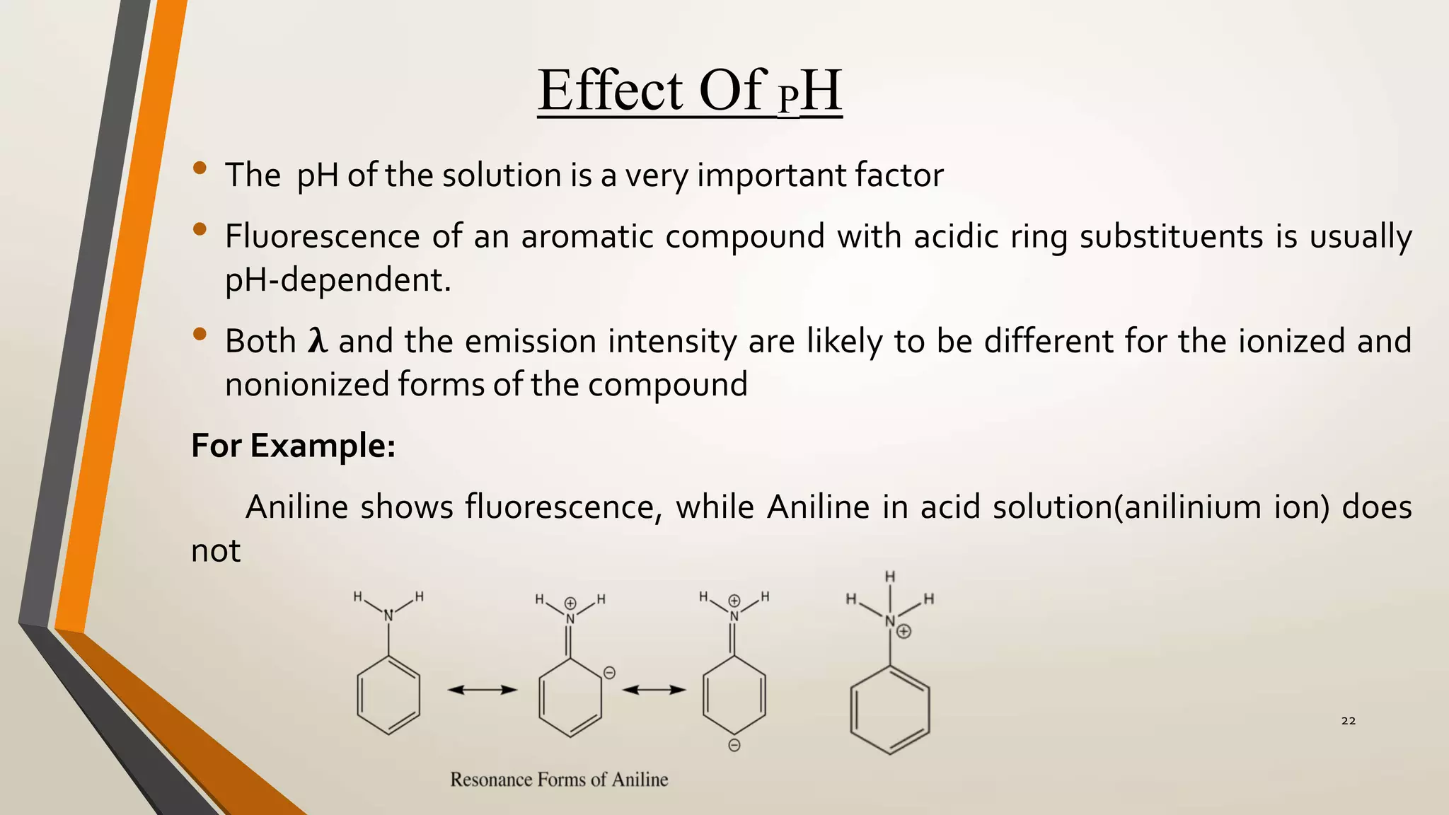 factors affecting fluorescence & phosphorescence | PPTX