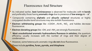 factors affecting fluorescence & phosphorescence | PPTX
