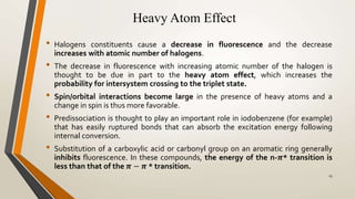 factors affecting fluorescence & phosphorescence | PPTX | Chemistry ...