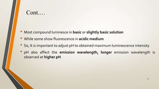 factors affecting fluorescence & phosphorescence | PPTX