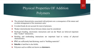 Addition polymerization, its examples and uses | PPTX