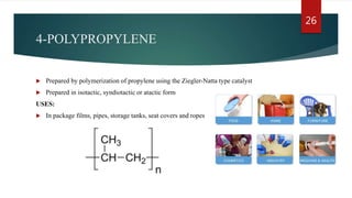 Addition polymerization, its examples and uses | PPTX