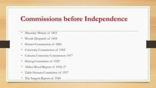 Education Commissions In Colonial India | PPTX