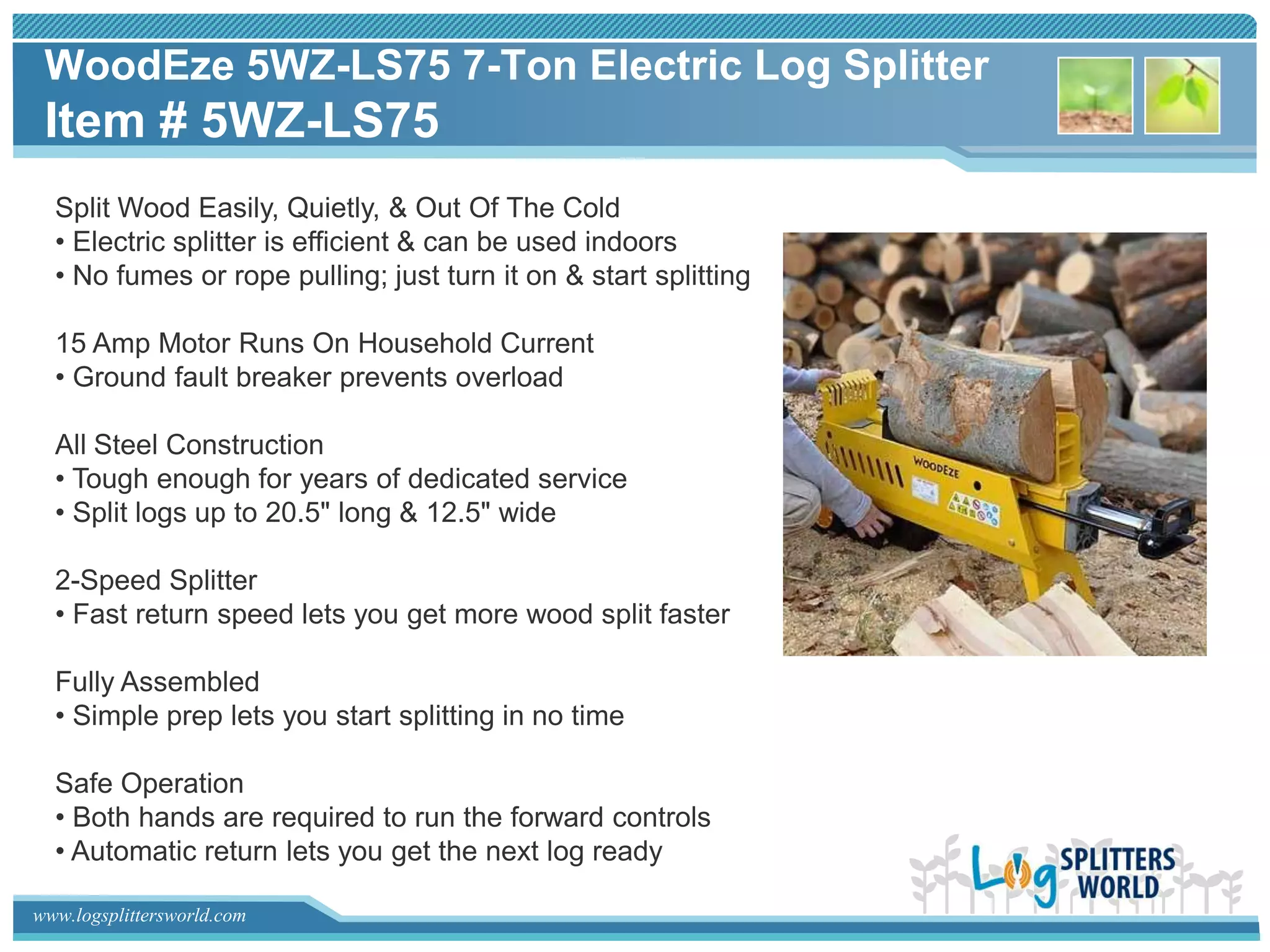 Ramsplitter 20 ton horizontal vertical 3-point splitter | PPTX