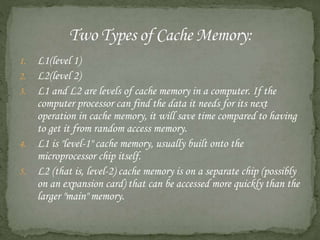 Ram and types of ram.Cache | PPT