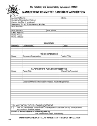 RAMS application form rev may 09 | DOCX