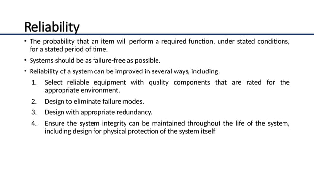 Reliability, Availability, and Maintanability (RAM) Study Slides | PPT