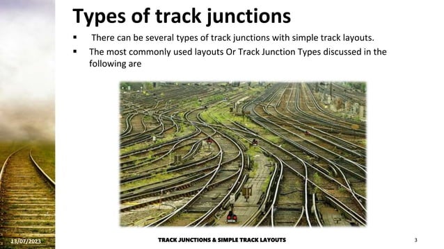 TRAIN TRACK JUNCTION | PPTX | Rail Travel | Travel Type