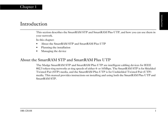 SmartRAM STP and SmartRAM Plus UTP Installation Guide | PDF | Computer Peripherals | Computing