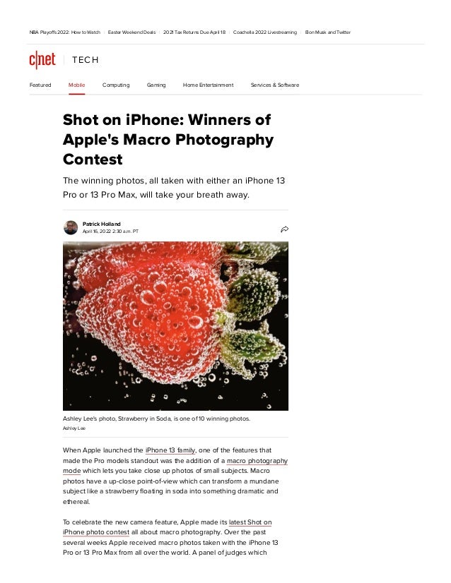 Shot on iPhone: Winners of Apple's Macro Photography Contest | PDF