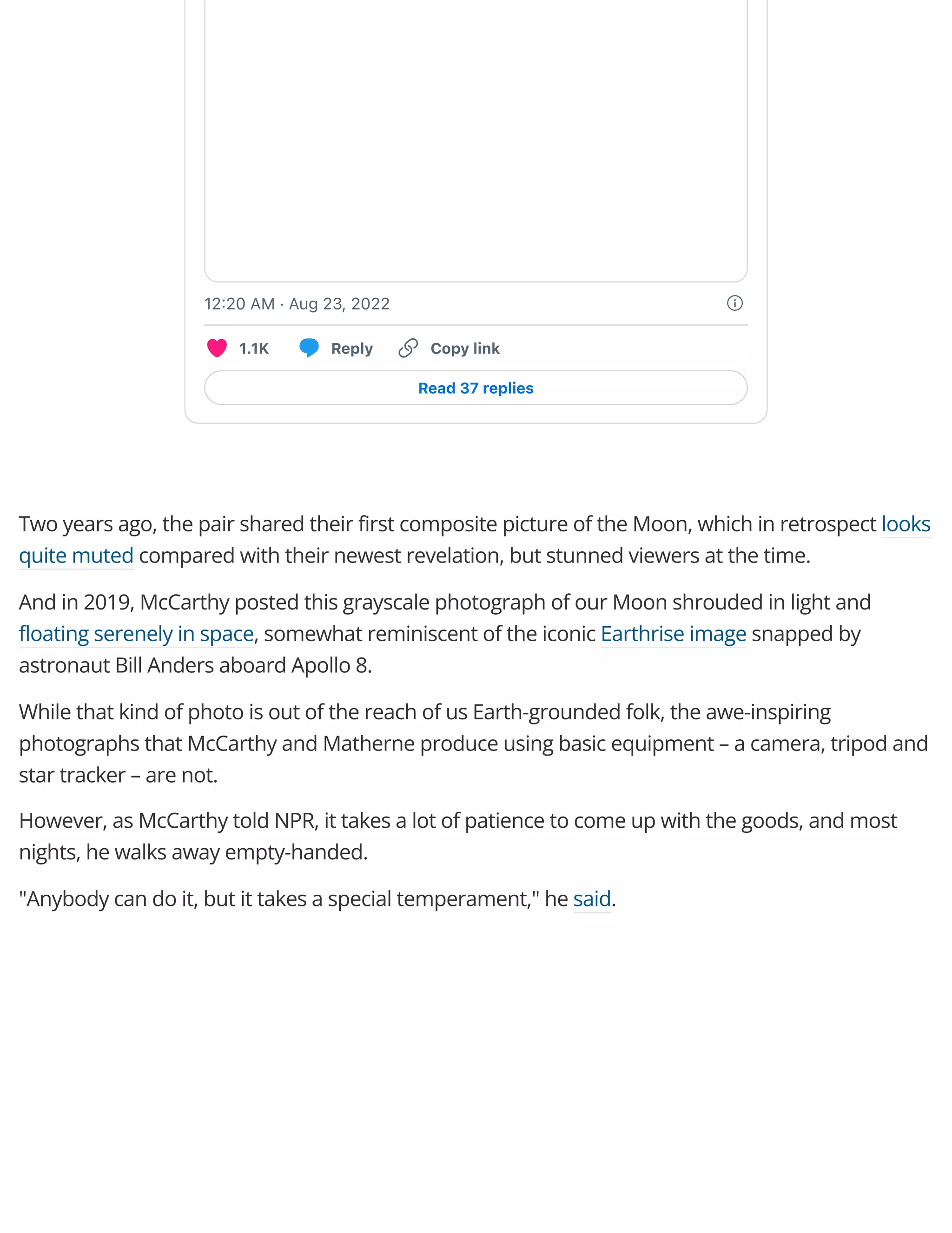 'Ridiculously Detailed' New Image of The Moon Is a Masterpiece of Space Photography | PDF