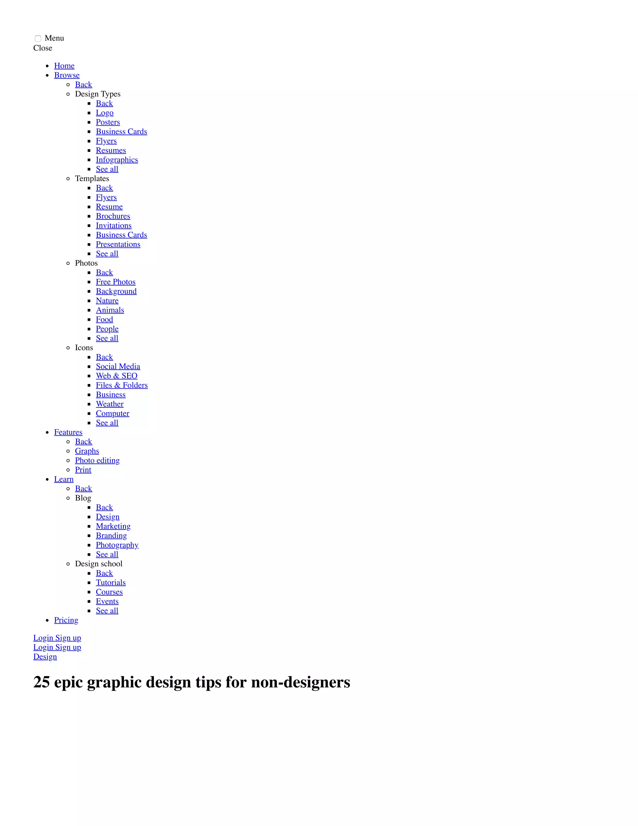 25 epic graphic design tips for non-designers | PDF