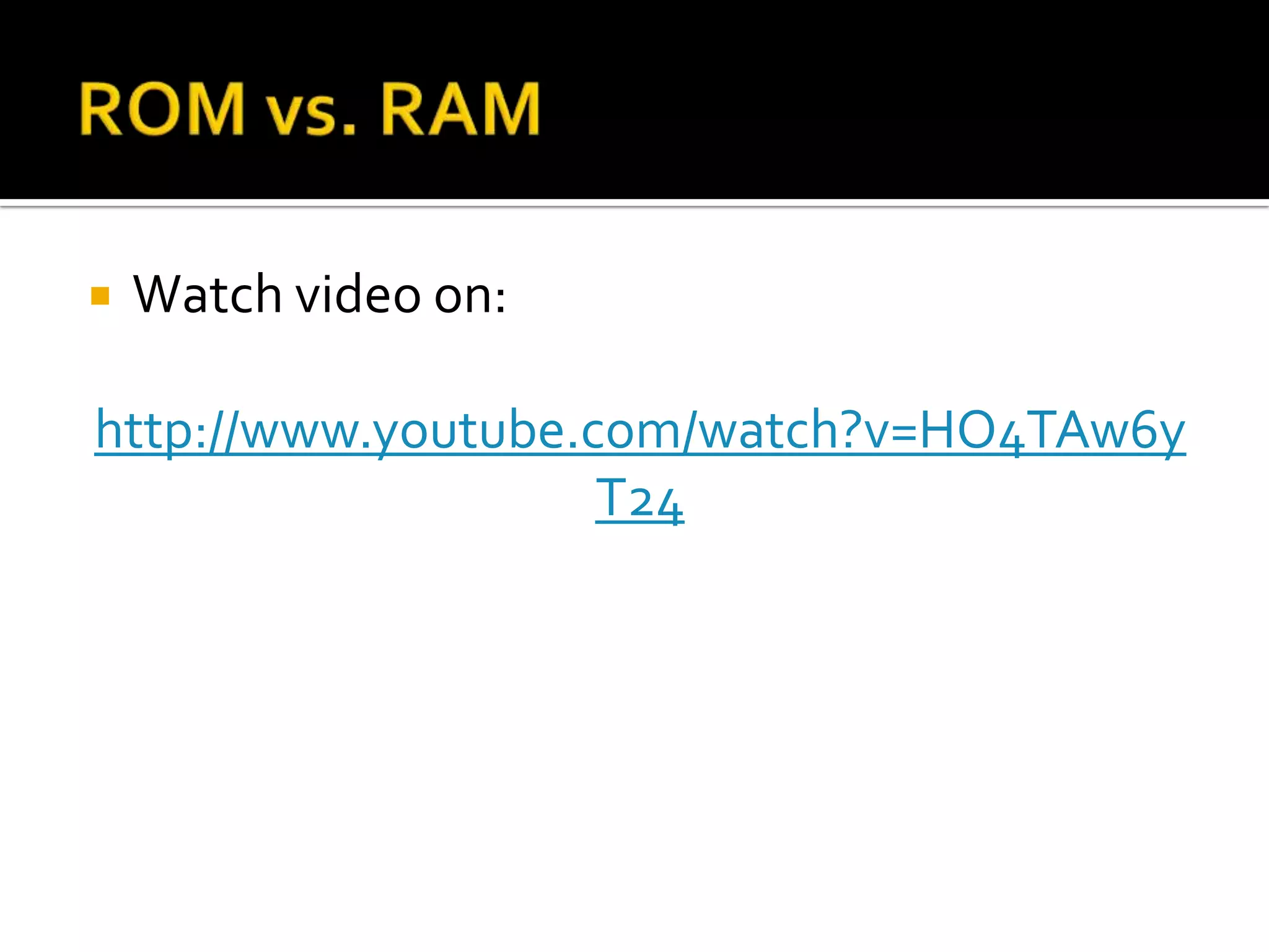 Ram vs rom | PPT