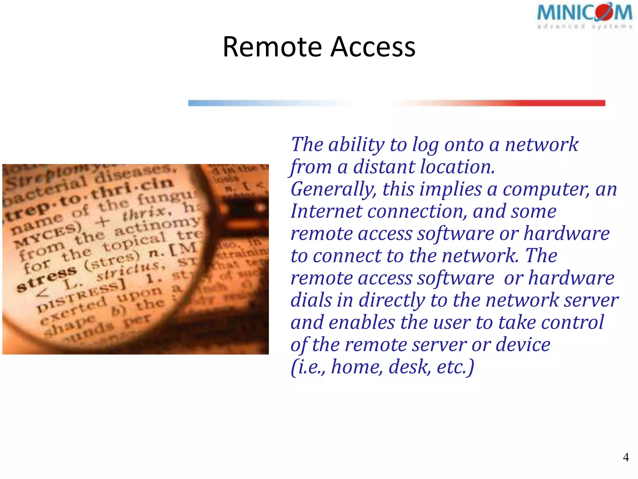 Remote Access Management | PPTX | Cloud Computing | Internet