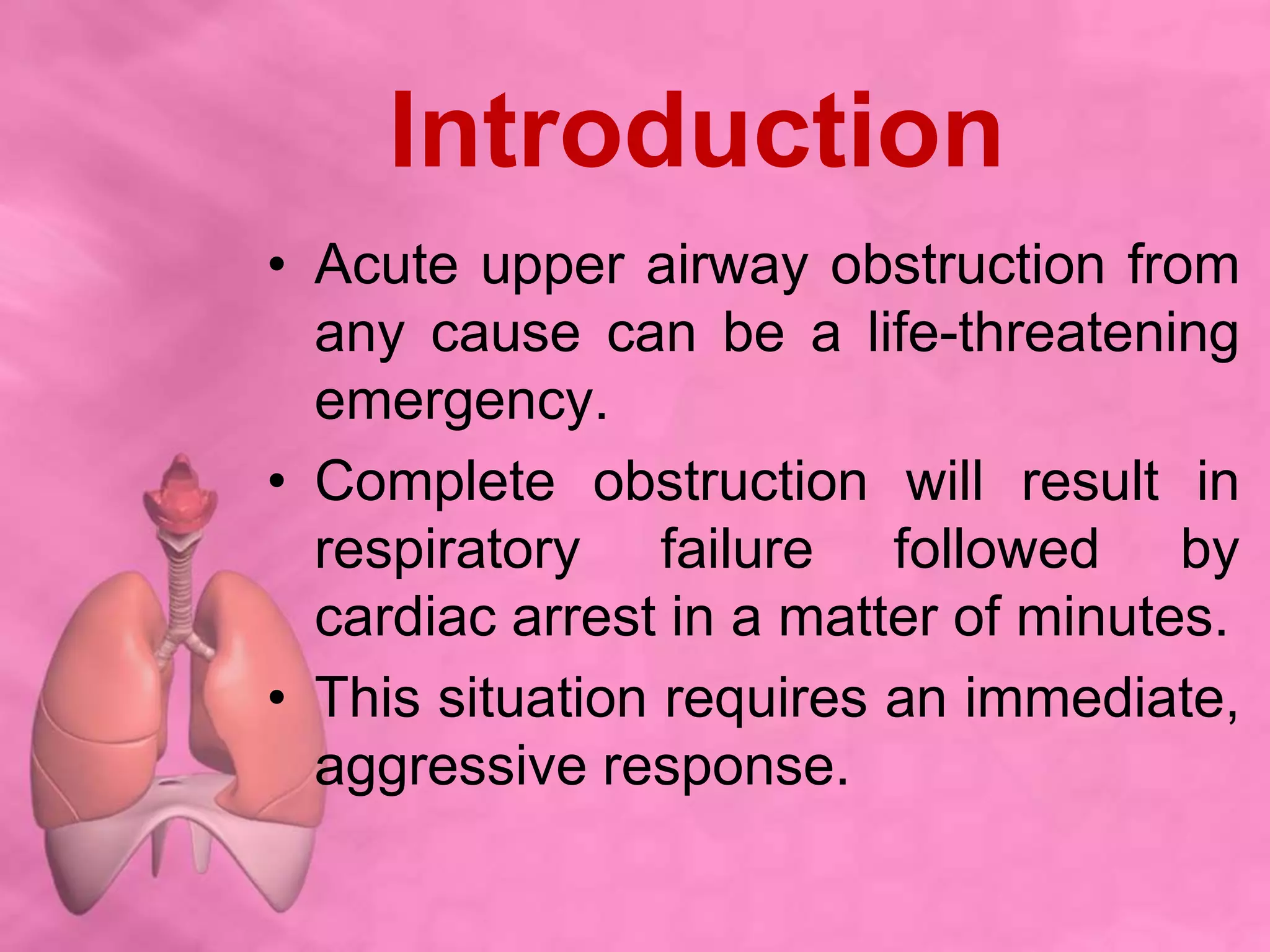 upper & lower airway obstruction | PPTX