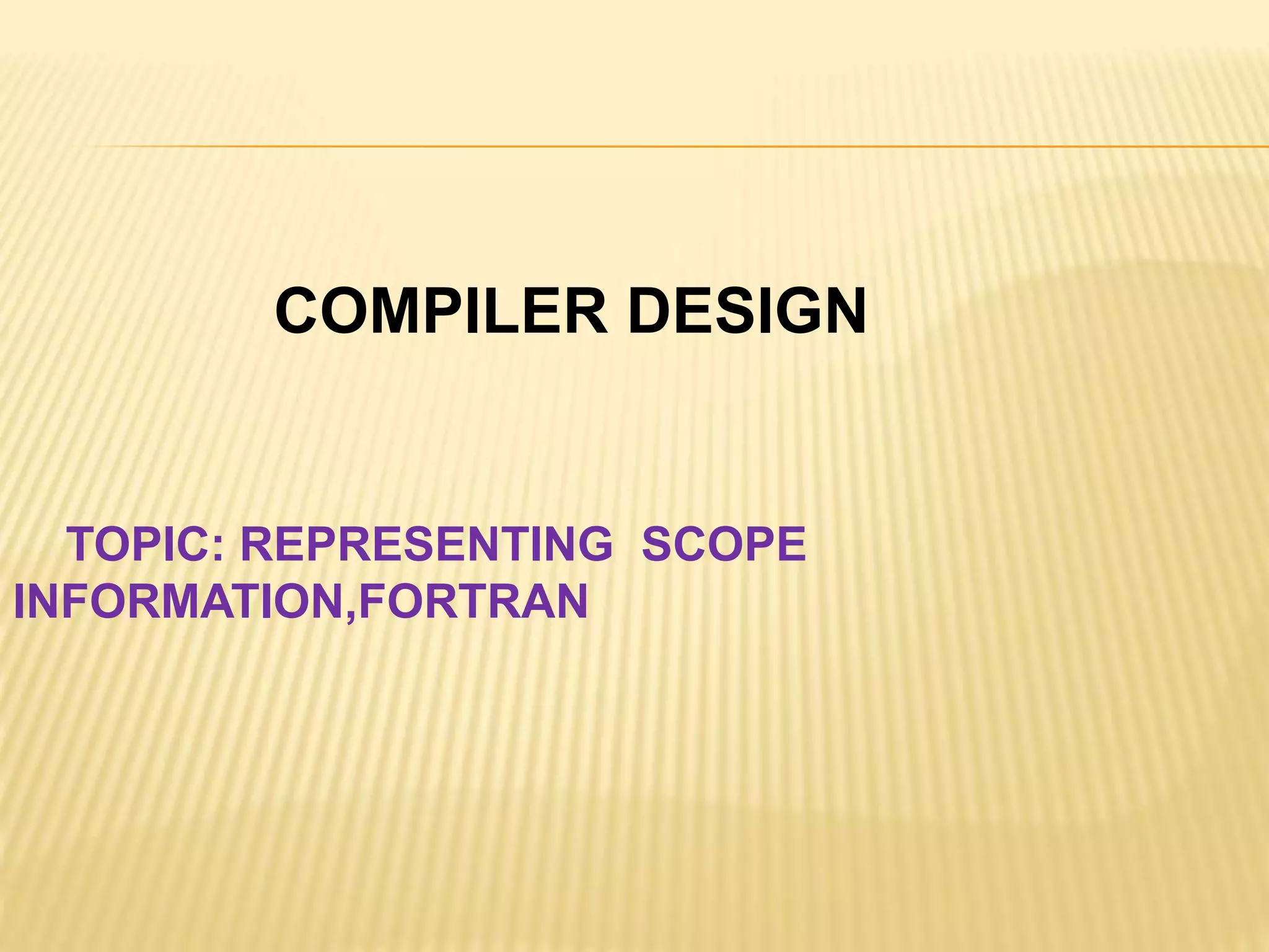 COMPILER DESIGN | PPT