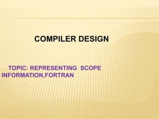 COMPILER DESIGN | PPT