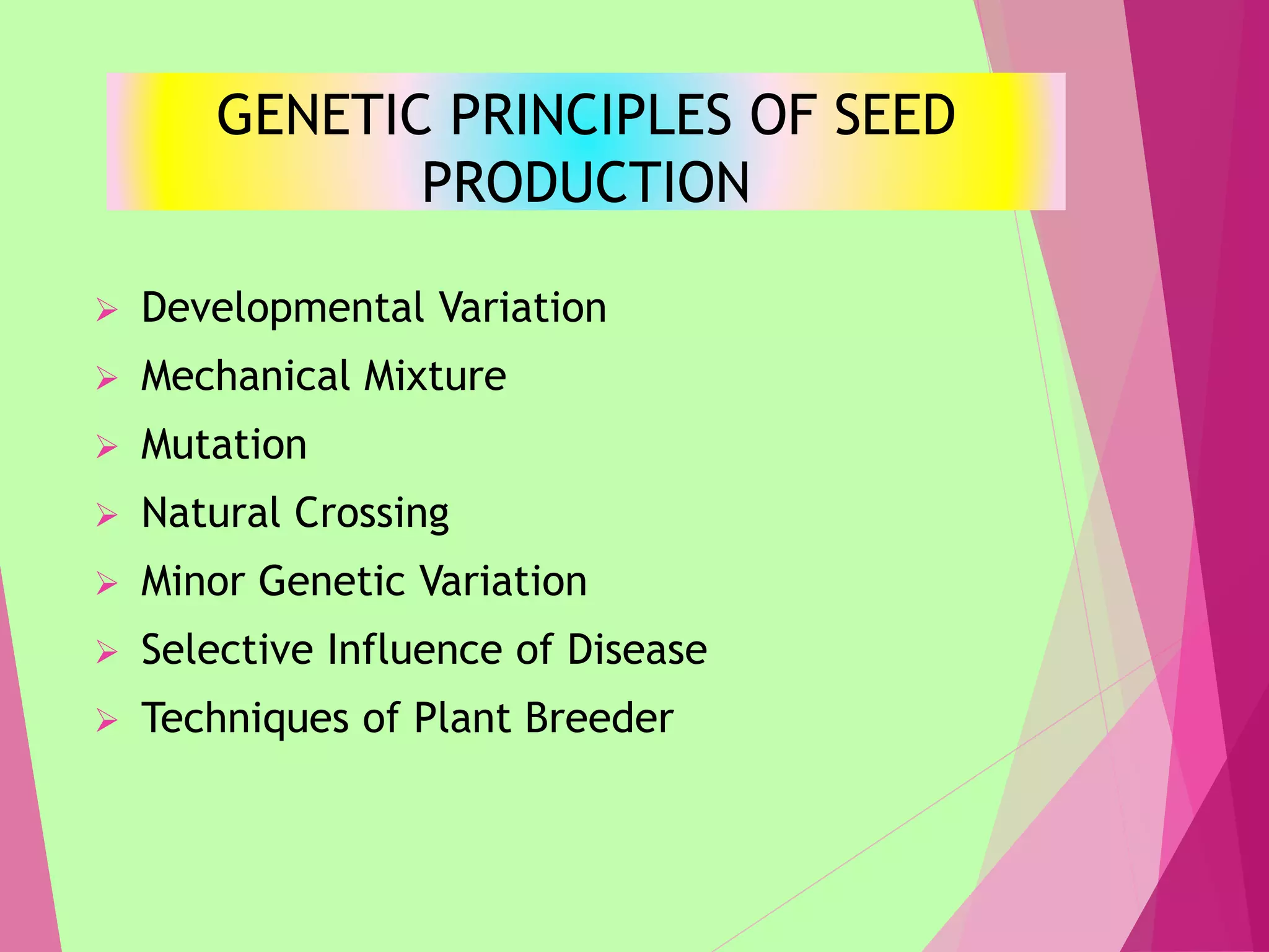 Quality Seed Production in Agriculture | PPTX