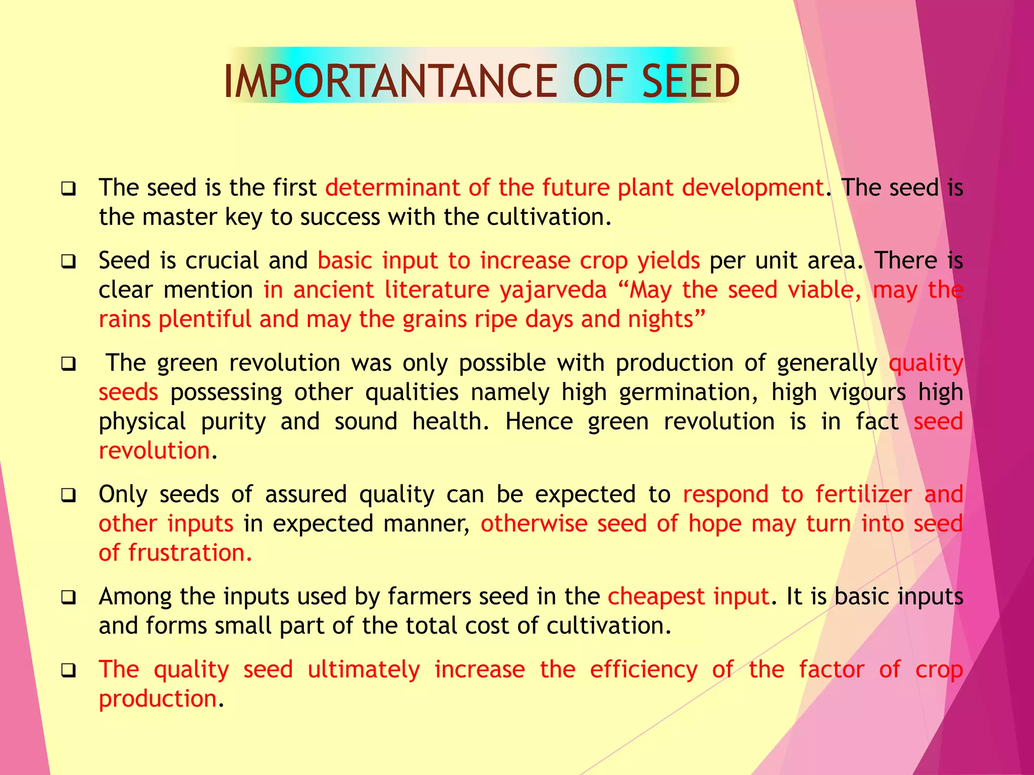 Quality Seed Production in Agriculture | PPTX