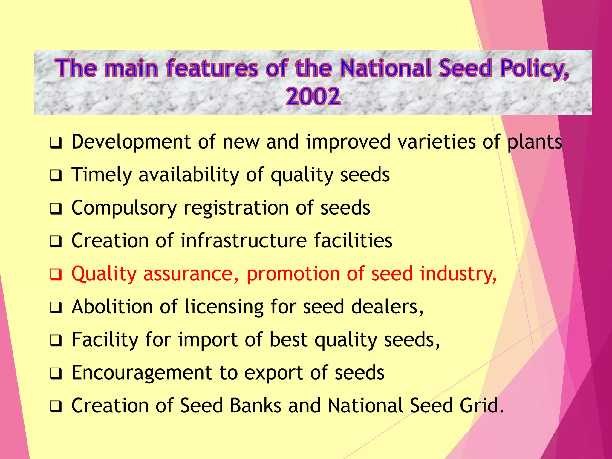 Quality Seed Production in Agriculture | PPTX