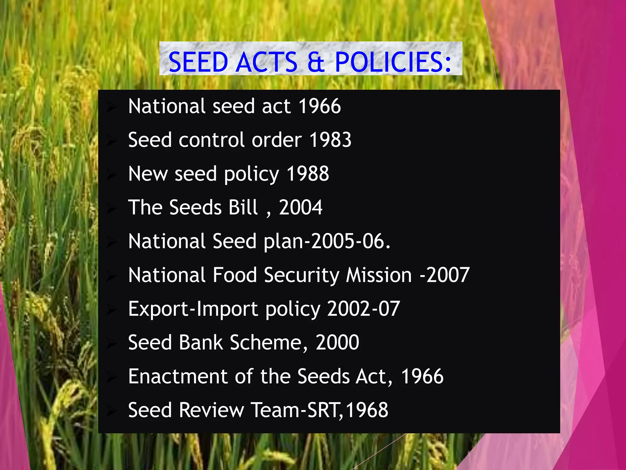 Quality Seed Production in Agriculture | PPTX