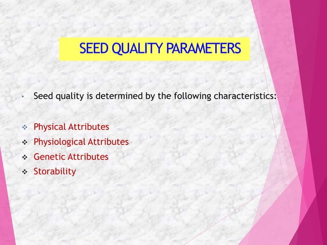Quality Seed Production in Agriculture | PPTX