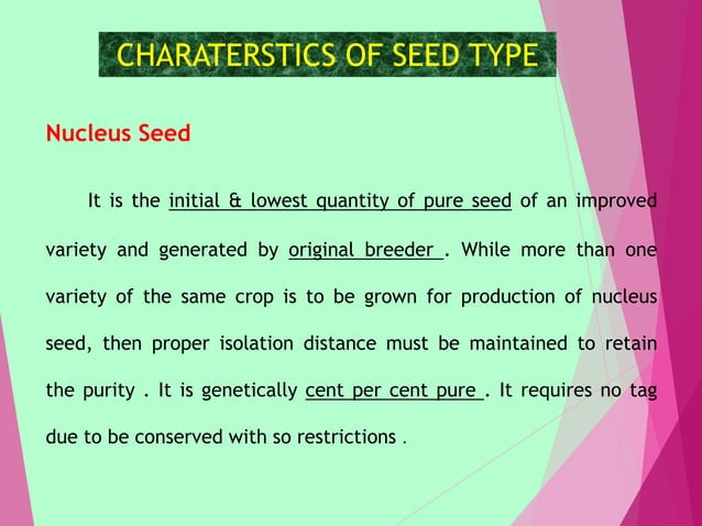 Quality Seed Production in Agriculture | PPTX