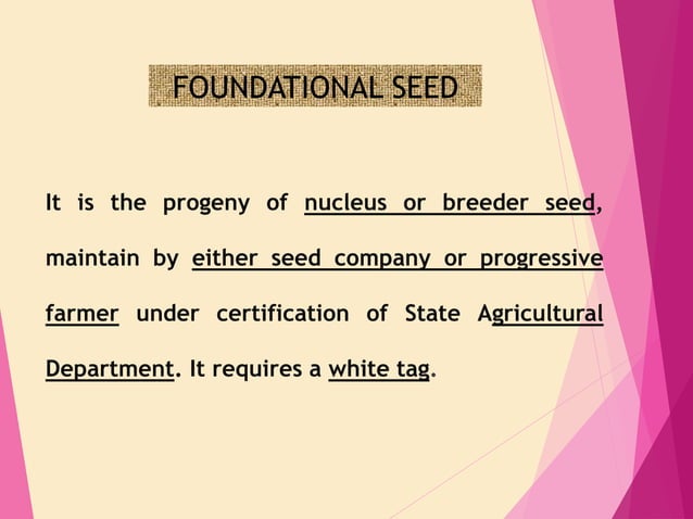 Quality Seed Production in Agriculture | PPTX
