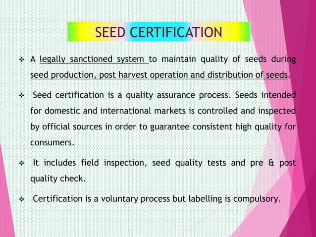 Quality Seed Production in Agriculture | PPTX