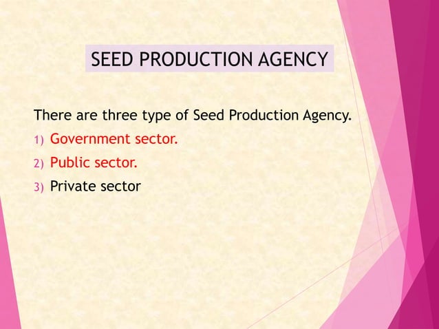 Quality Seed Production in Agriculture | PPTX