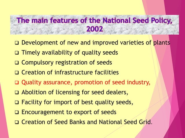 Quality Seed Production in Agriculture | PPTX