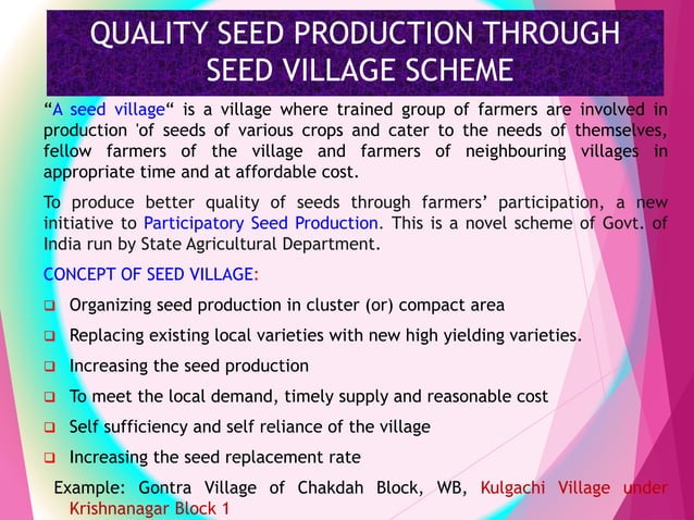 Quality Seed Production in Agriculture | PPTX
