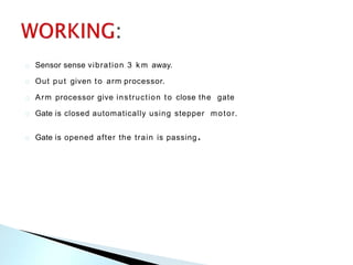 AUTOMATIC RAILWAY GATE DETECTION SYSTEM PPT | PPTX