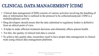 Clinical Data Management importance in Clinical Trials | PPT
