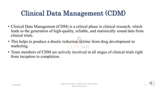 Clinical Data Management importance in Clinical Trials | PPT