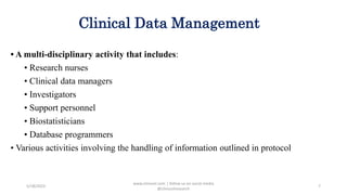 Clinical Data Management importance in Clinical Trials | PPT