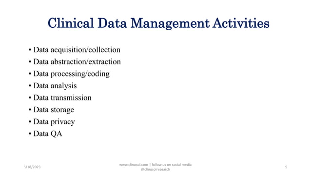 Clinical Data Management importance in Clinical Trials | PPT