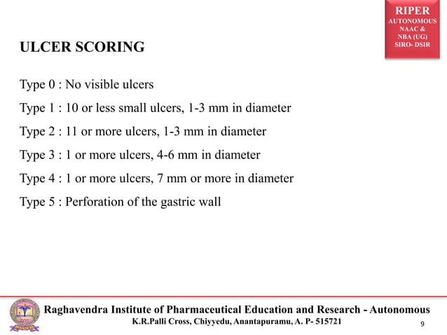 Screening models for Antiulcers | PPTX