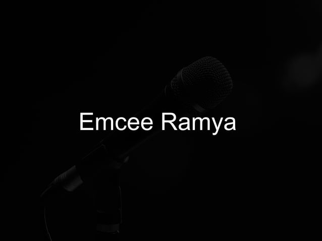 Ramya Rao Anchor and Emcee | PPT