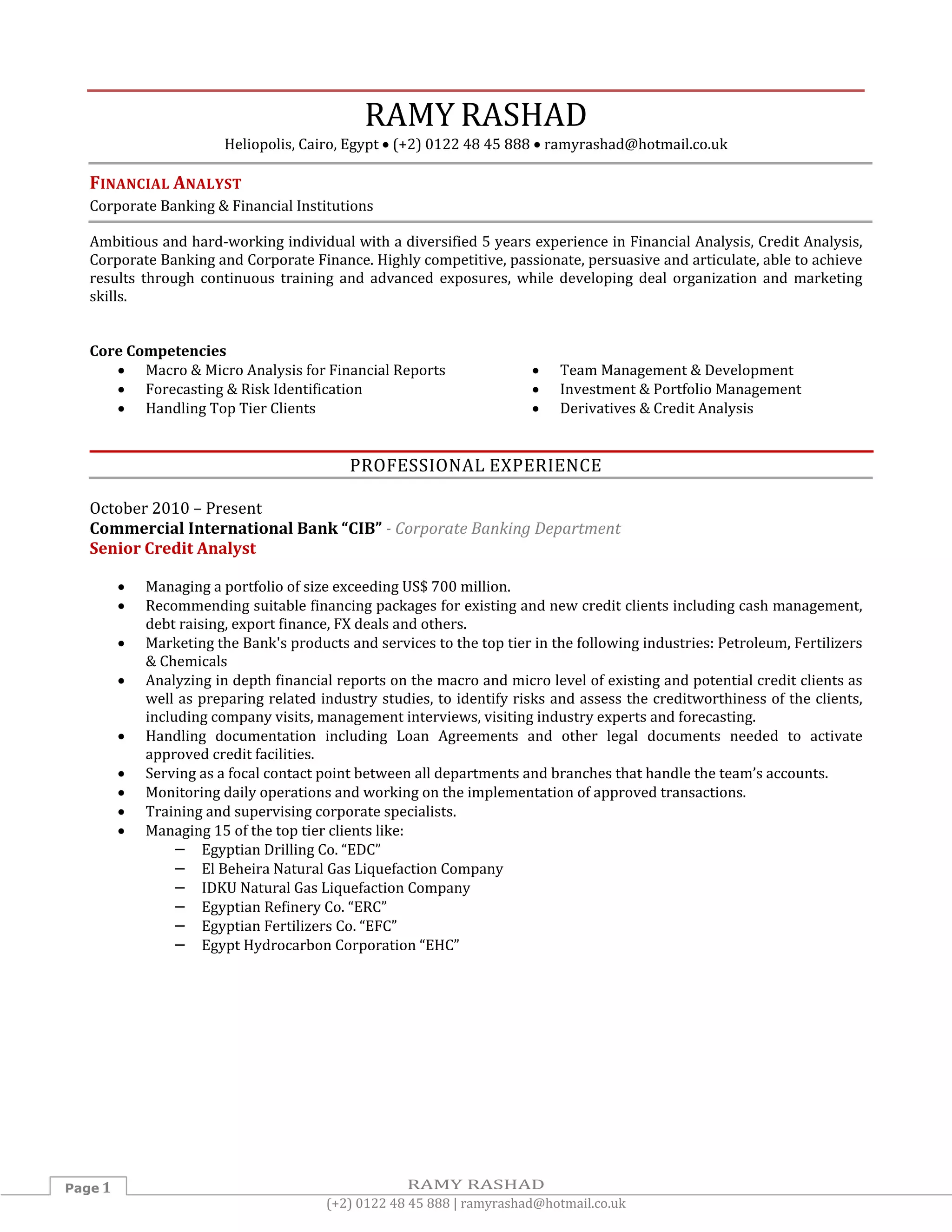 Ramy Rashad CV | PDF