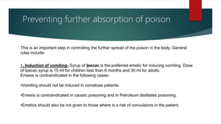 Poisons and principle for treatment of poisoning | PPTX